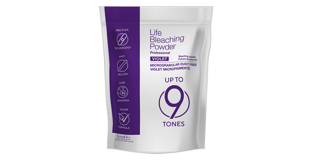 Farmavita Life Violet Bleaching Powder 9 Shades - 500G