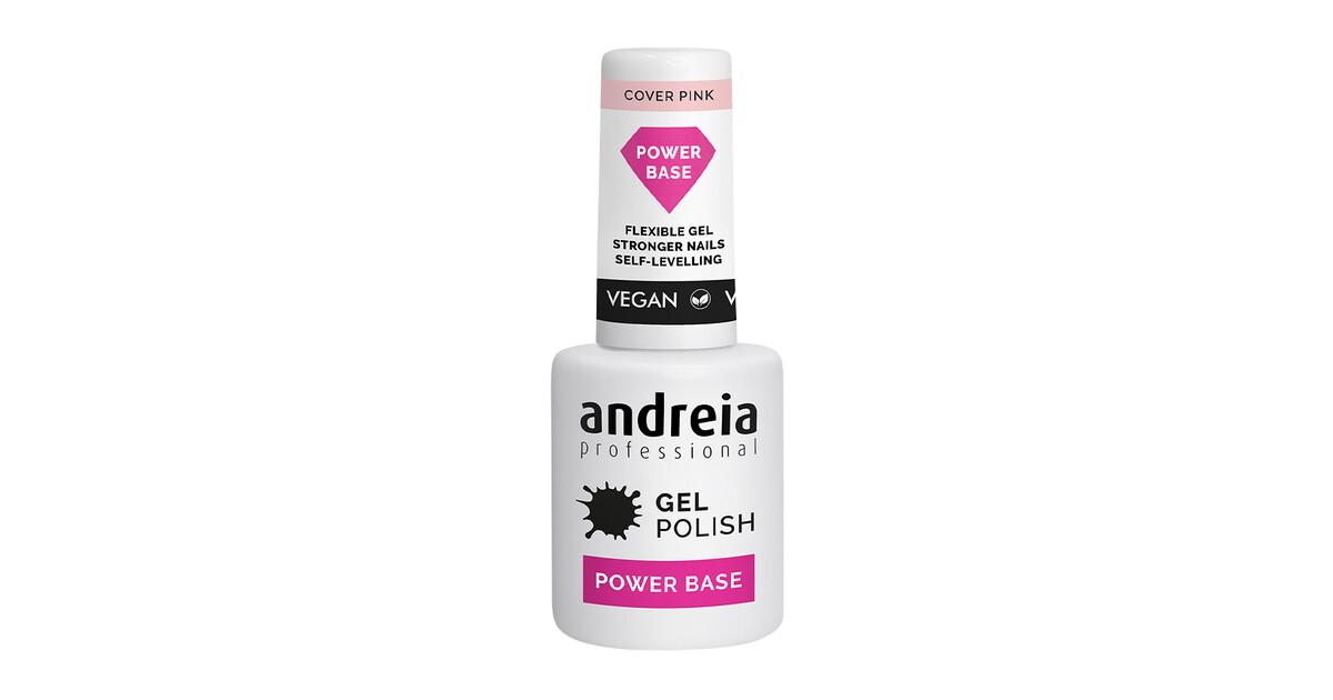 Andreia Power Base Cream Vernis Gel Haute Viscosité Rose - 10,5Ml...