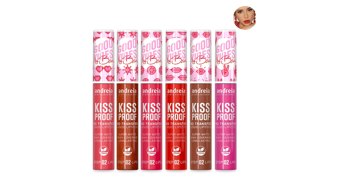 Andreia Kissproof Pack Collection Good Vibes By Bru » Lips