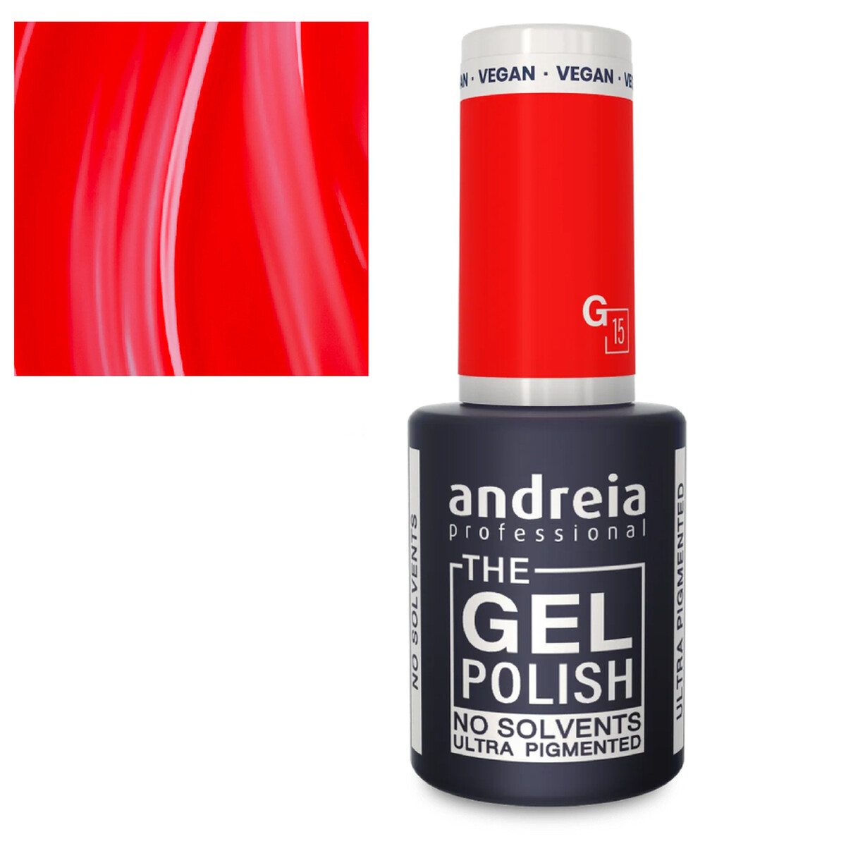 Andreia The Gel Polish G15 Esmalte De Uñas En Gel Rojo Neón