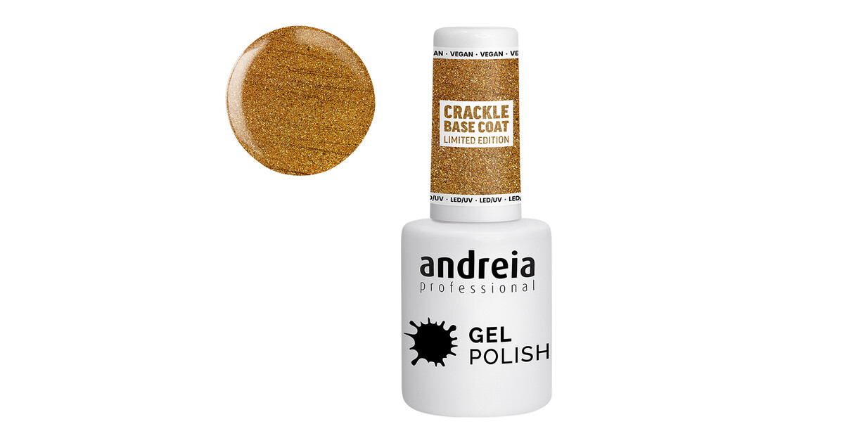 Andreia Gel Polish Crackle Effect Base Coat Cbg Dourado - 10,5Ml