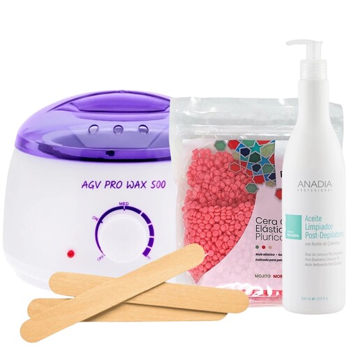 Kit Depilação Cera Quente Profissional com Panela e Óleo