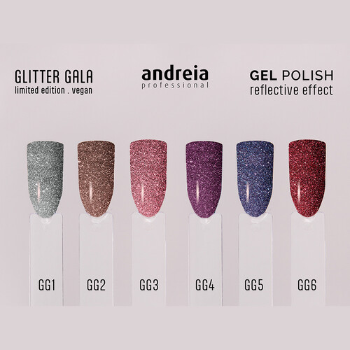Andreia Gel Varnish Glitter Collection Gala Offer Mini Display
